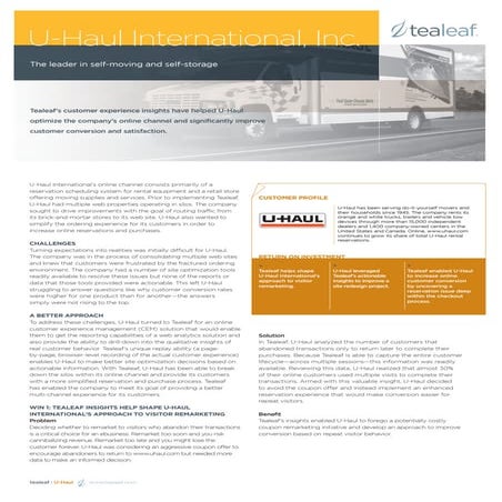 U-Haul Case Study | PDF
