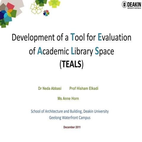 Teals presentation for srhe conference in newport-uk-dec2011 | PPTX