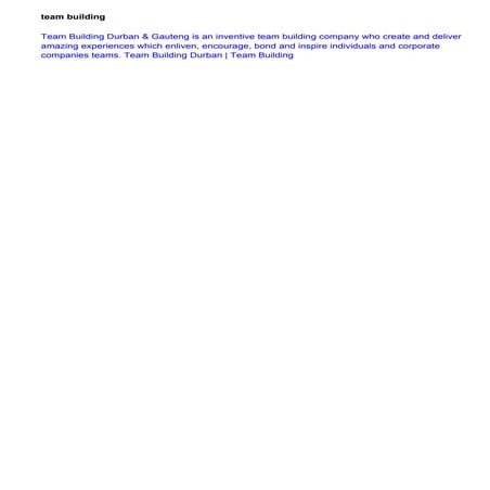 Team Building | PDF