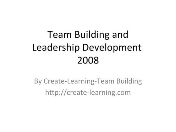 Leadership & Team Building | PPTX | Executive Leadership & Management ...