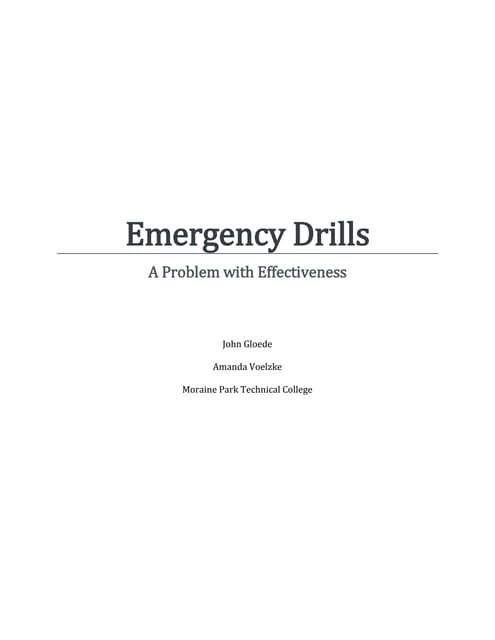 Team Building Project: Emergency Drill Effectivenes | PDF Team Building Project: Emergency Drill Effectivenes | PDF