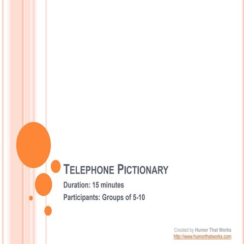 Team Building - Telephone Pictionary | PPTX