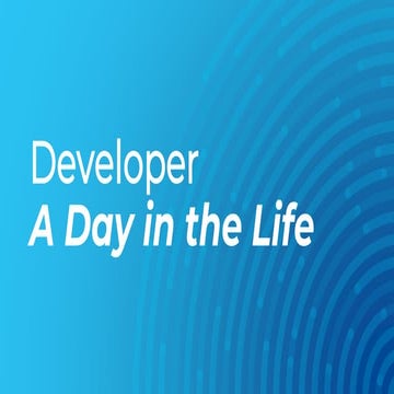 Developer: A Day in the Life | PPT