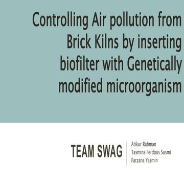 Controlling Air pollution from Brick Kilns by inserting biofilter with ...