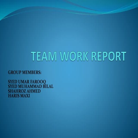 Team work-report | PPTX
