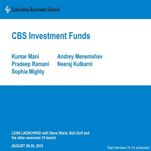 CBS Investment Funds Team10 | PPTX