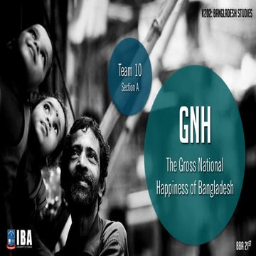 GNH- The Gross National Happiness of Bangladesh | PDF