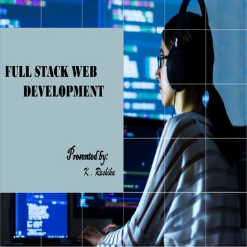 Web development ppt presentation in my summer internship | PPT