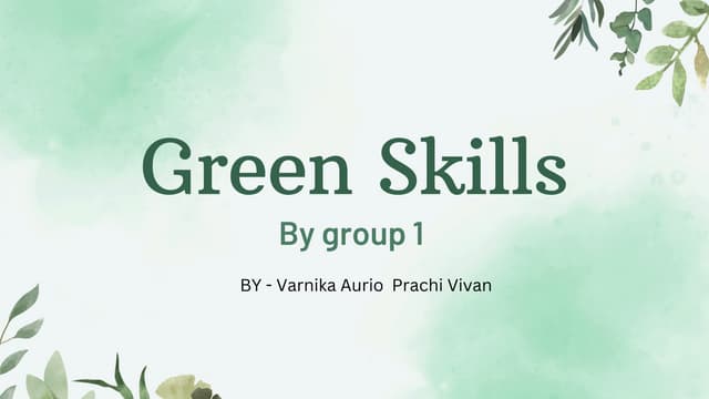 green skills | PPTX