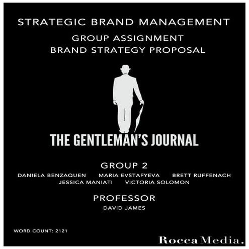 Brand Strategy Proposal – The Gentleman's Journal | PDF