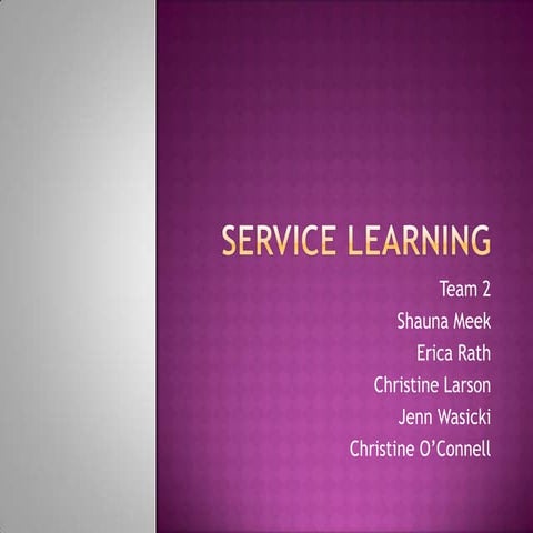 Service Learning Presentation | PPTX