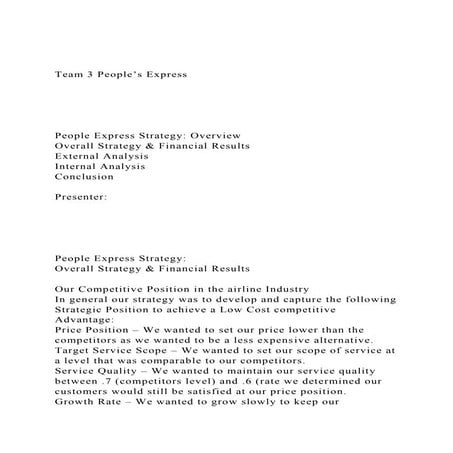 Team 3 People’s ExpressPeople Express Strategy Over.docx