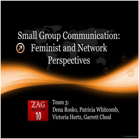 Small Group Communication: Feminist and Network Perspectives | PPTX