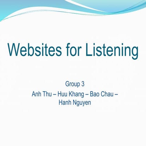 Websites for Listening | PPTX
