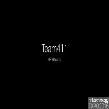 Первый в России хакатон по HR-аналитике. Team 411 | PPT