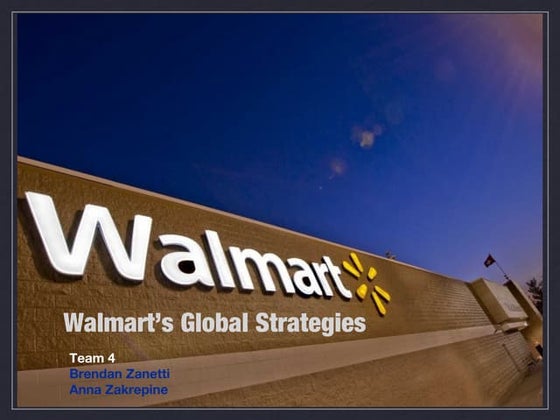 Wallmart presentation | PPTX | Retail Industry | Industries