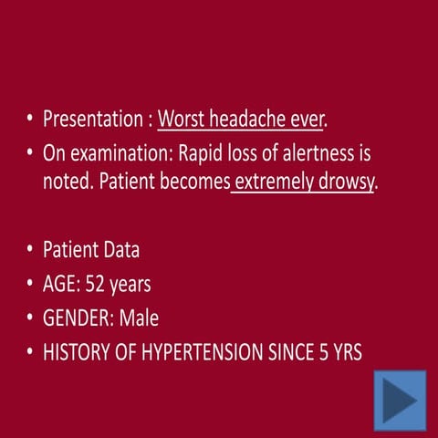 Subarachnoid Hemorrhage - Radiology | PPTX