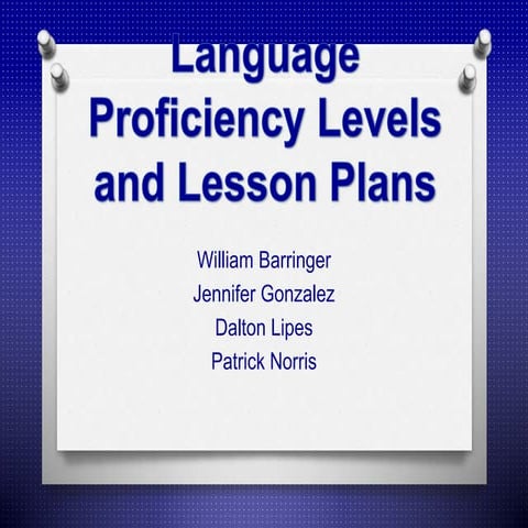 Team a language proficiency summary | PPT