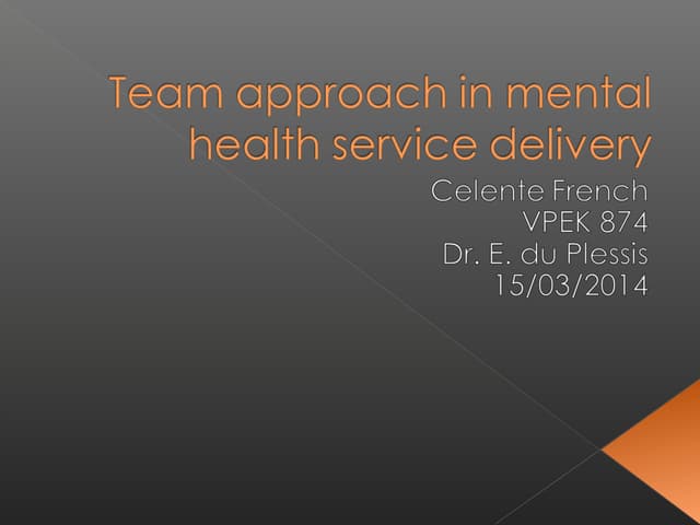 Mental health team | PDF
