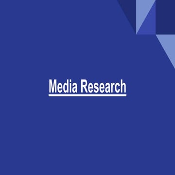 Media Research and Media Research Paper Example | PPTX
