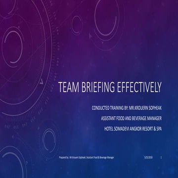 Team briefing effectively | PPTX