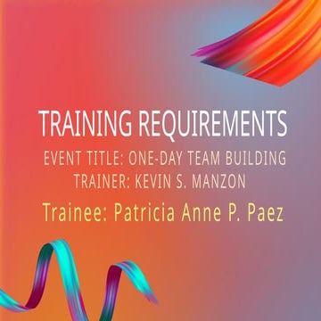 Team Building 1 in Event Management Powerpoint | PPTX