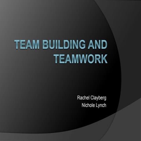 Team Building and Teamwork Slideshow (Final).ppt | Human Resources ...