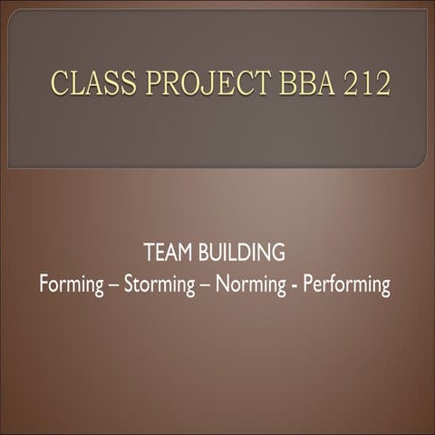 Team Building Class Project - Denis Lokita | PPT