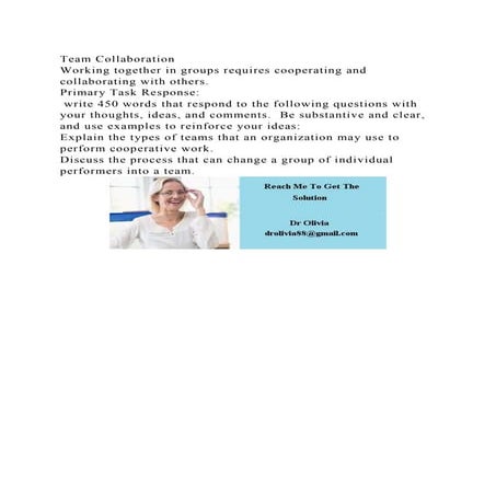 Team CollaborationWorking together in groups requires cooperating .docx