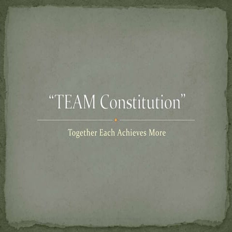 Team Constitution Pp | PPSX