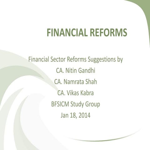 Platinum Financial Sector Reform | PDF