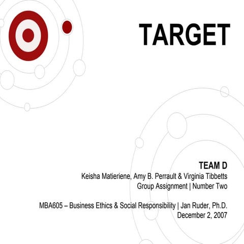 TARGET_Social & Corporate Responsibility | PPT