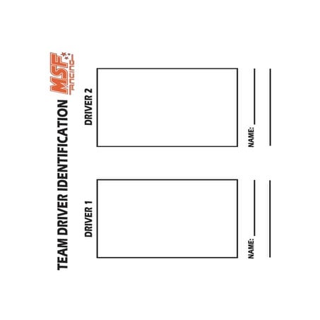MSF RACING TEAM DRIVER IDENTIFICATION FORM | PDF | Off-Road Vehicles ...