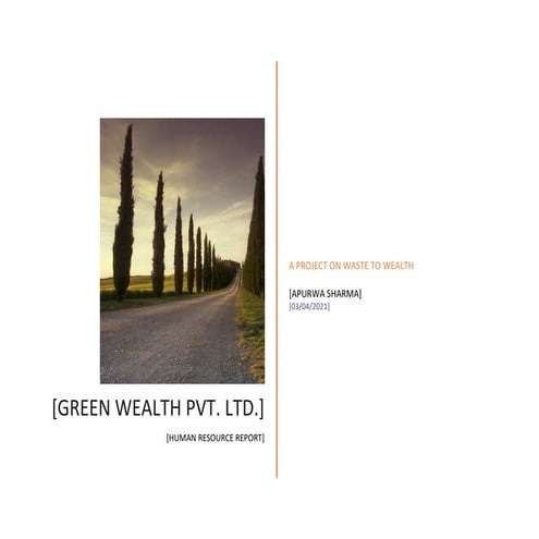 Plan and Proposal for Waste to Wealth for Green Wealth Pvt Ltd by Human ...