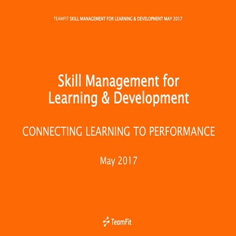 Skills management for learning and development | PPTX
