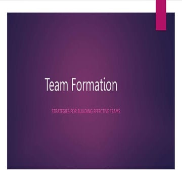 Team Formation in Design Thinking, It's Importance and Challenges | PPTX