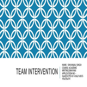 Team intervention | PPTX