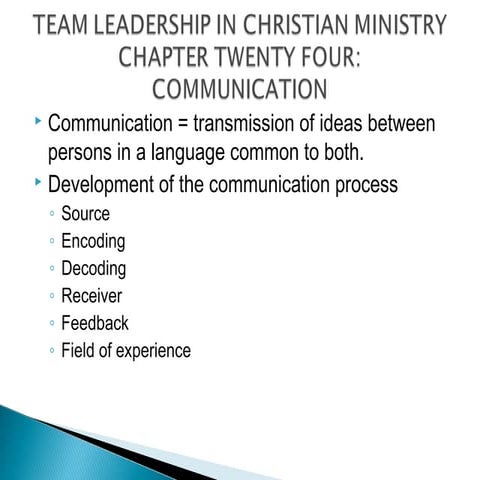 Team leadership in christian ministry week thirteen | PPT ...