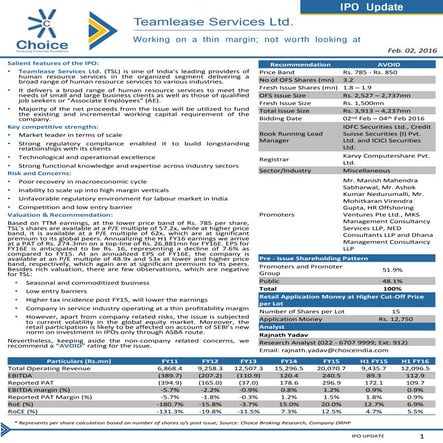 IPO Update: Teamlease Services Ltd | PDF