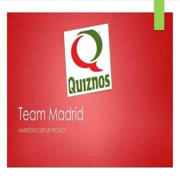 Quiznos - Global Marketing Project | PPTX