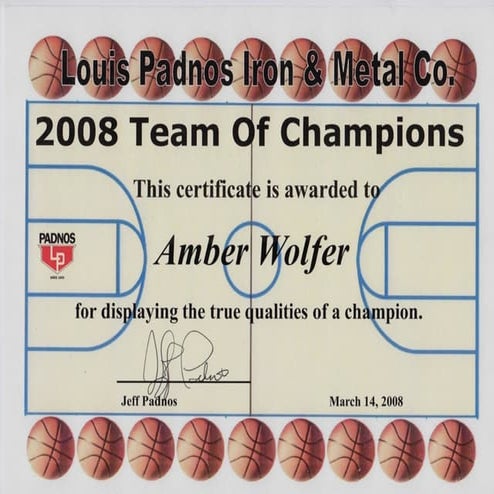 Team of Champions Award and Letter | PDF