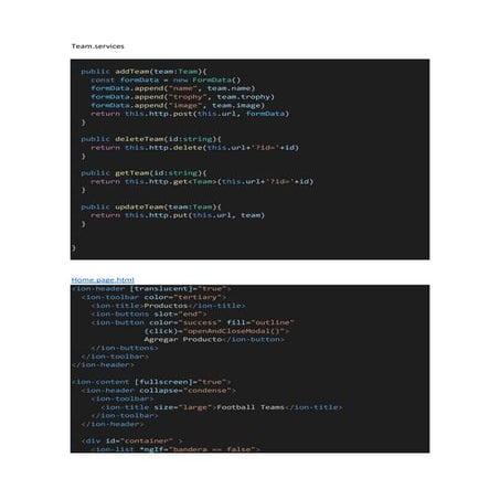 Team pdf ionic | PDF