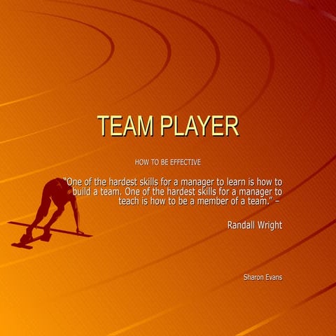 Be a Team Player | PPT