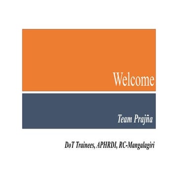 Team Prajña - TDP Programme for Trainers | PPTX