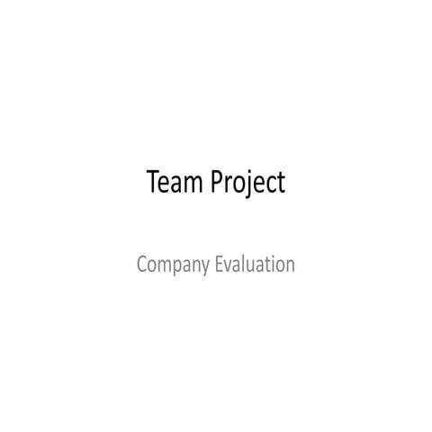 Team project 1 | PPTX