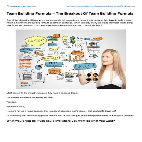 TEAM BUILDING FORMULA – THE BREAKOUT OF TEAM BUILDING FORMULA | PDF ...