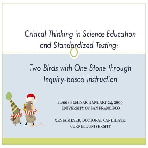 Preparation for Standardized Testing and Inquiry | PPT