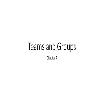 Teams and Work Groups, Types of Power, Leadership | PPTX