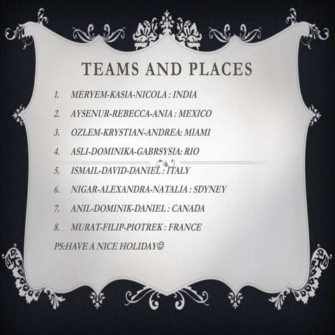 Teams and places | PPTX