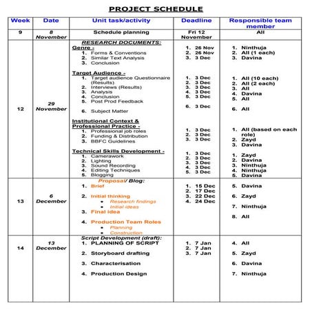 Team schedule media | PDF